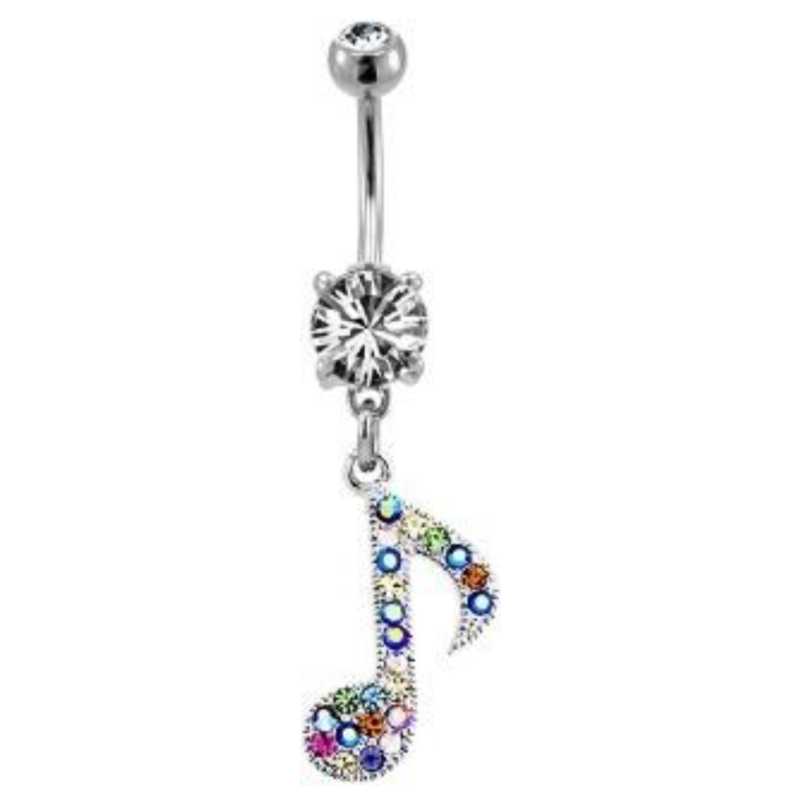 Multicolored Music Note Belly Ring - The Body Rings