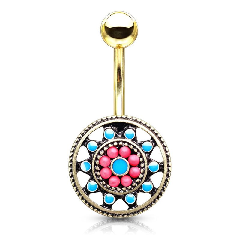 Golden Beaded Sun Belly Ring - The Body Rings