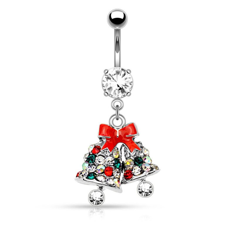 Silver Jingle Bells Belly Ring - The Body Rings