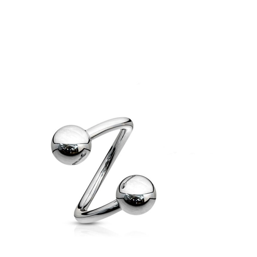 Steel 14 GA Spiral Belly Ring - The Body Rings