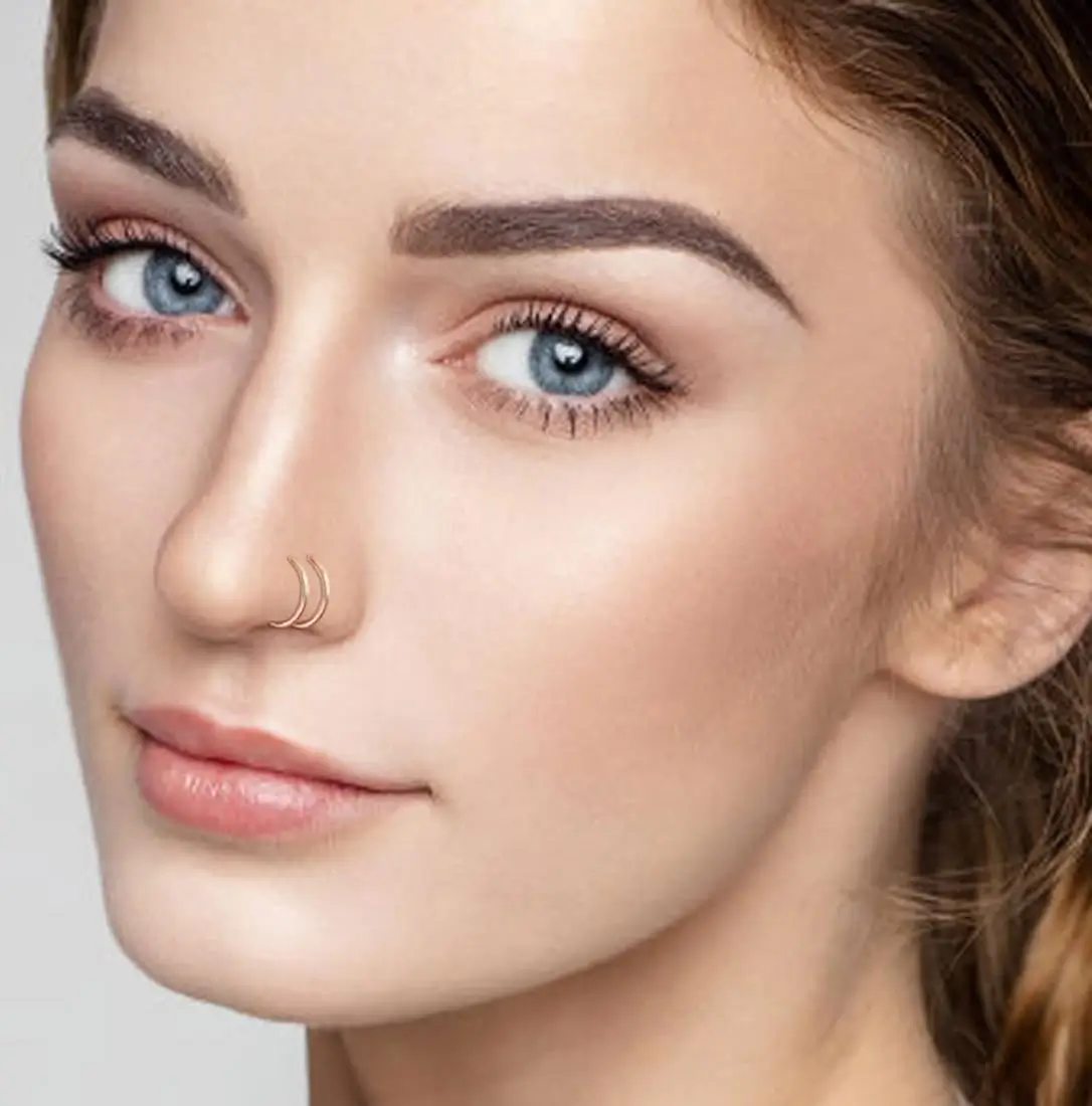 Double Hoop Nose Ring 101 - The Body Rings